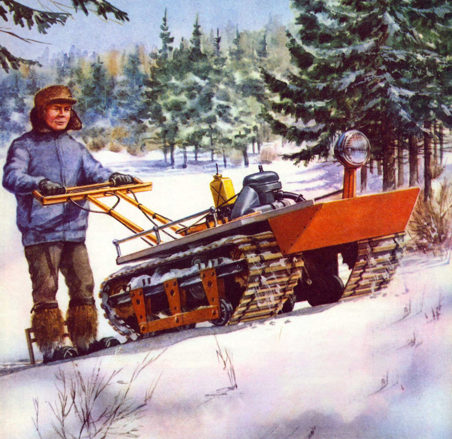 All-terrain-snowmobile motorized skis “Blizzard” | MODEL CONSTRUCTION